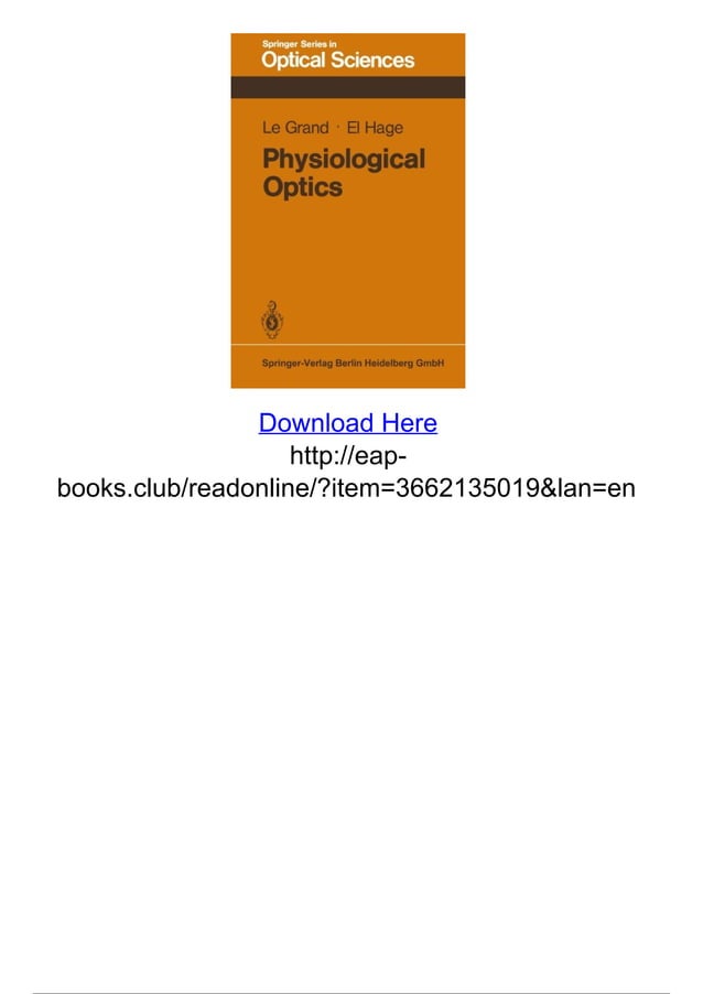 Physiological optics pdf | PDF