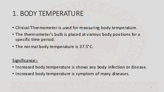 Physiological parameters with their significance | PPTX
