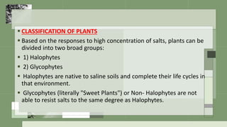Physiological response of plants to stresses | PPTX