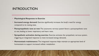 Physiological Responses to Exercise - physiotherapy | PPTX