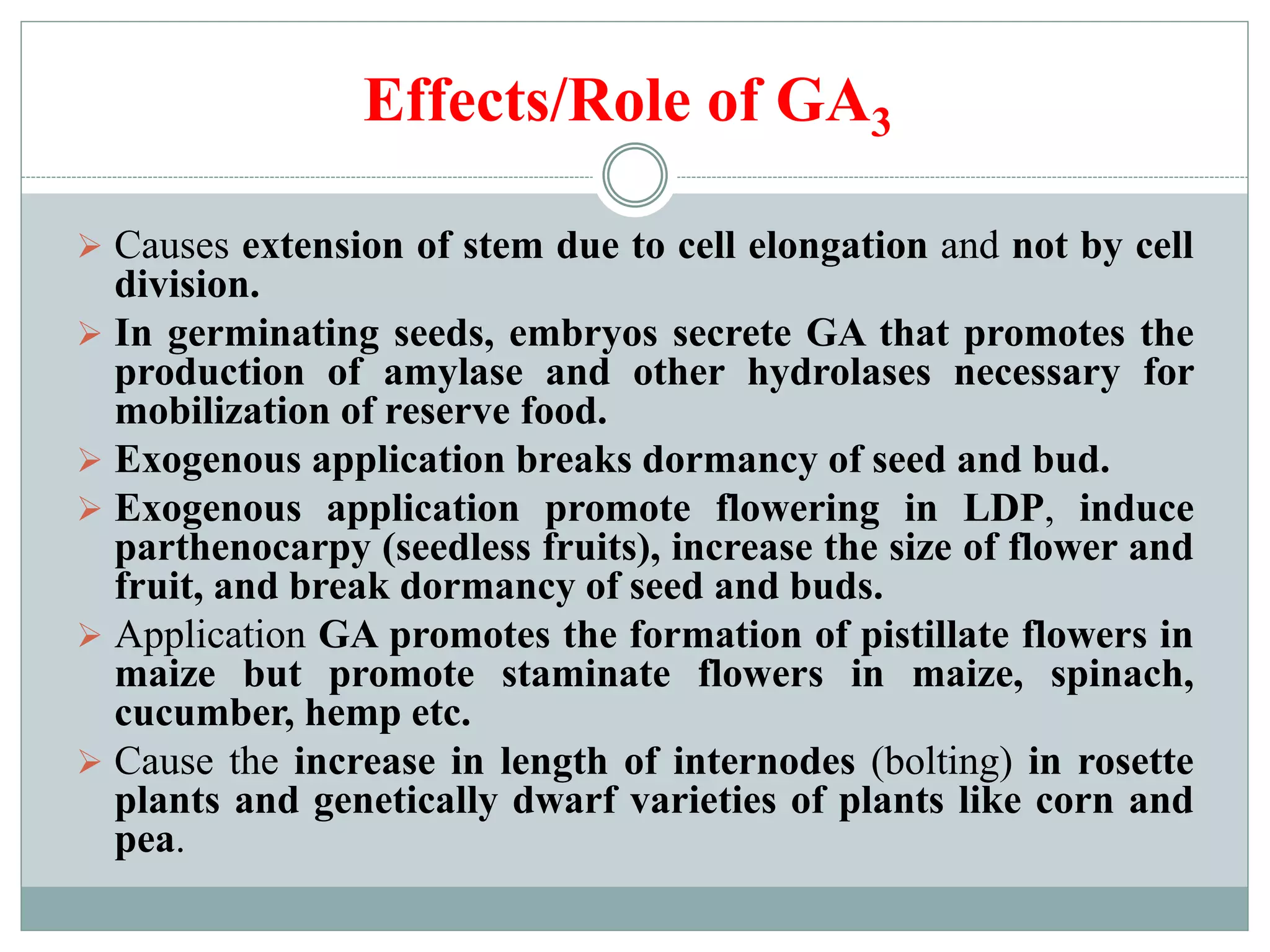 Physiological role of growth hormones ( auxins, gibberellins ...