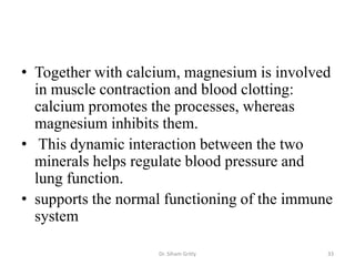 Physiological roles of minerals | PPTX