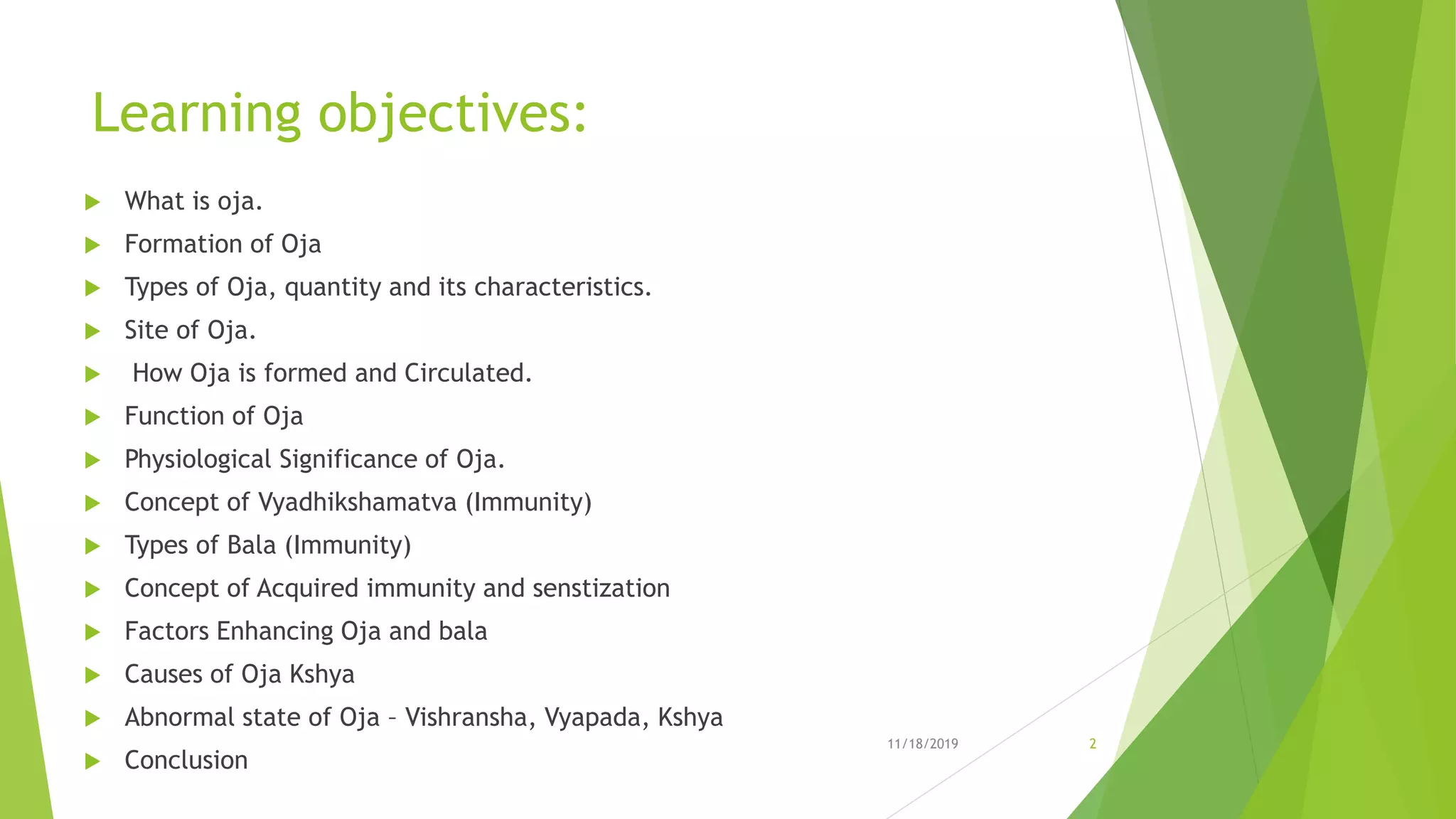 Physiological significance of Oja | PPTX