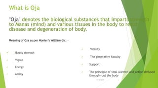 Physiological significance of Oja | PPTX