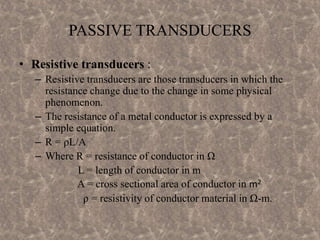 Physiological transducers | PPT