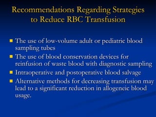 Physiological triggers for blood transfusion in the icu | PPT