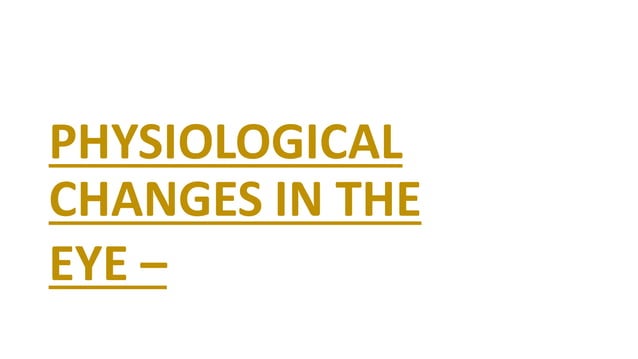 Physiologic changes with aging | PPT