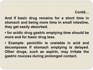 Physiologic factors affecting drug absorption | PPT