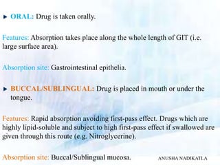 PHYSIOLOGIC FACTORS RELATED TO DRUG ABSORPTION | PPTX