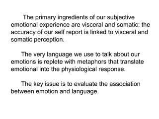 Physiology of emotion | PPT