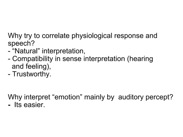 Physiology of emotion | PPT | Science