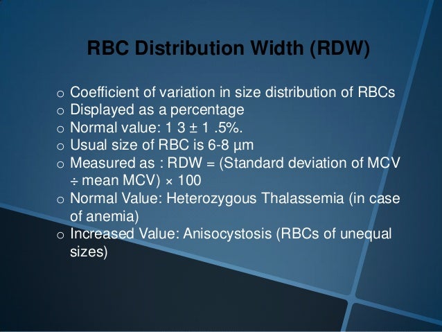 Physiology Presentation: RBC Indices