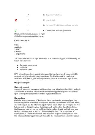 MRCS preparation emrcs question Physiology | PDF