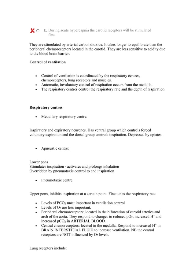 MRCS preparation emrcs question Physiology | PDF