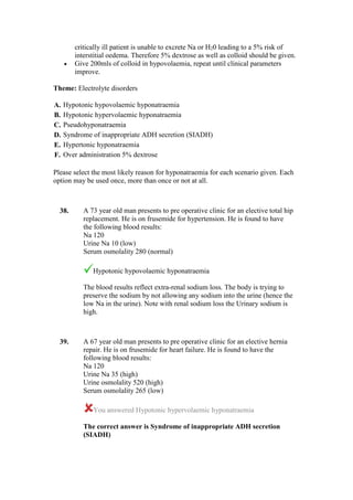 MRCS preparation emrcs question Physiology | PDF