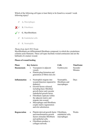 MRCS preparation emrcs question Physiology | PDF