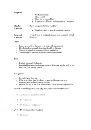 MRCS preparation emrcs question Physiology | PDF