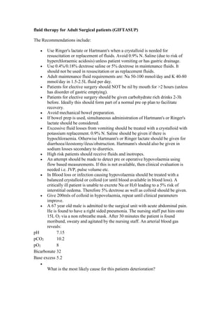 MRCS preparation emrcs question Physiology | PDF