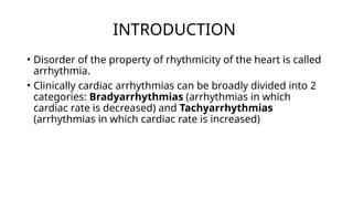 Cardiac Arrhythmias Physiology and ECG changes | PPTX