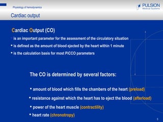 Physiology of hemodynamics & PiCCO parameters in detail | PPT