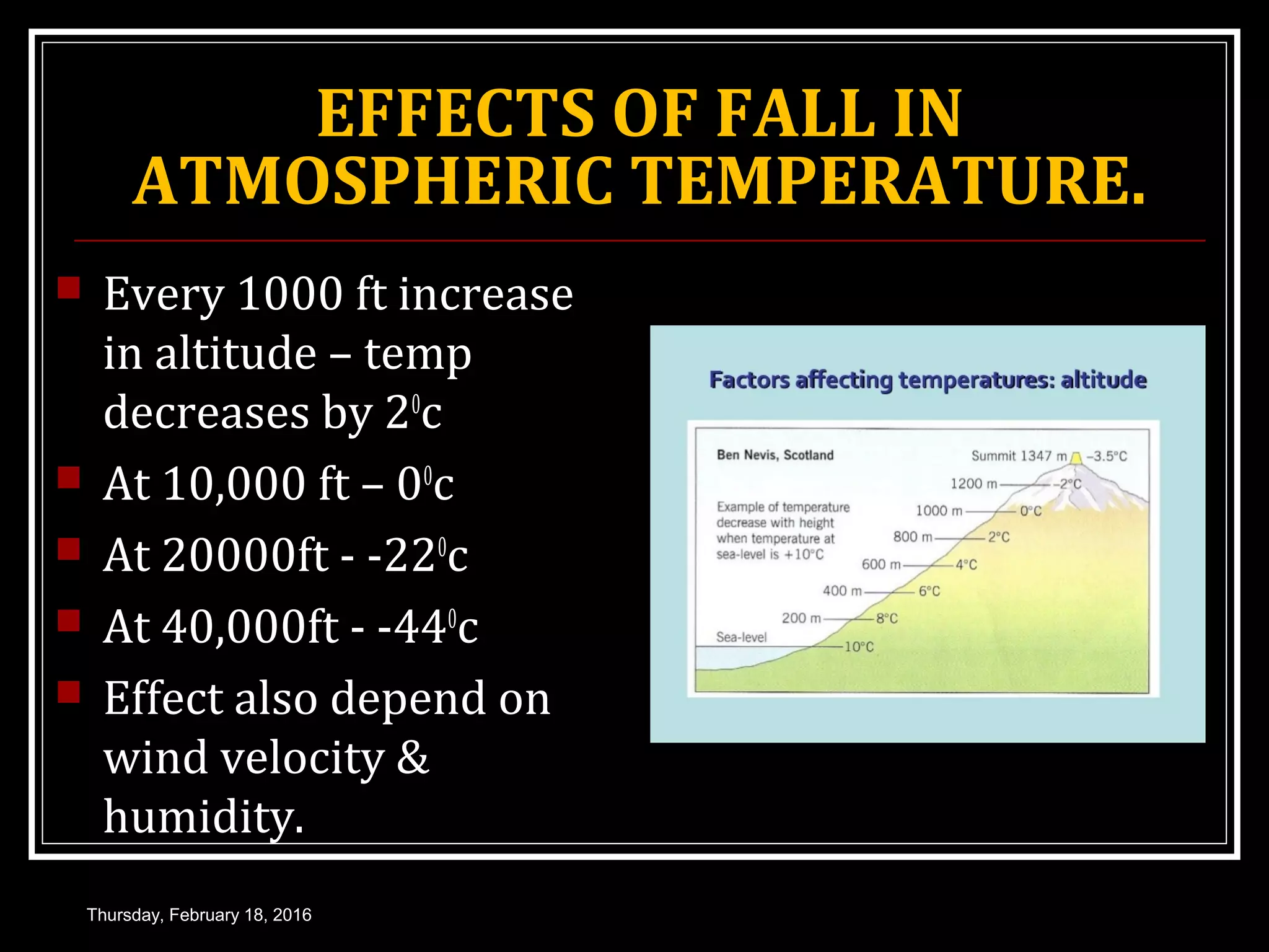 Physiology of high altitude & high pressure | PPT