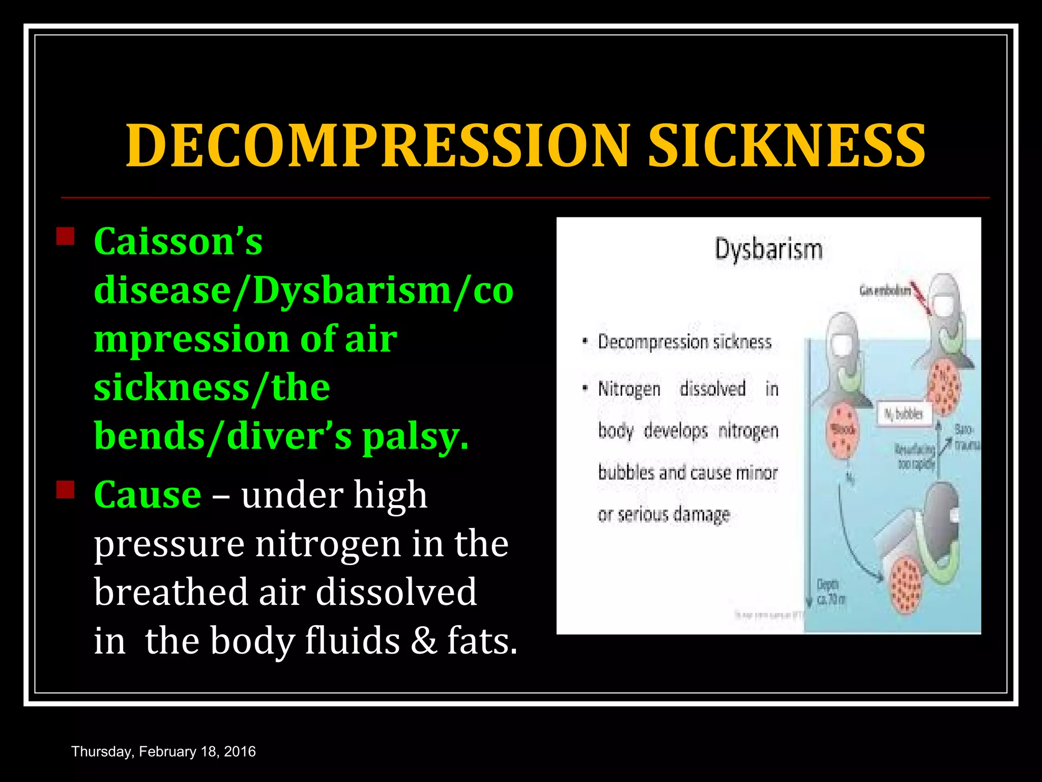 Physiology of high altitude & high pressure | PPT