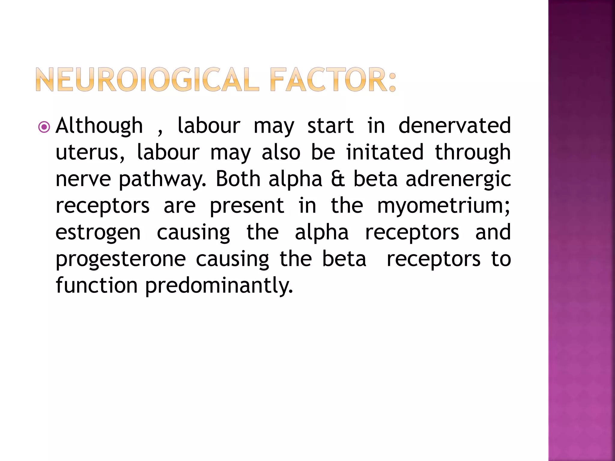 Physiology and causes of labour | PPTX
