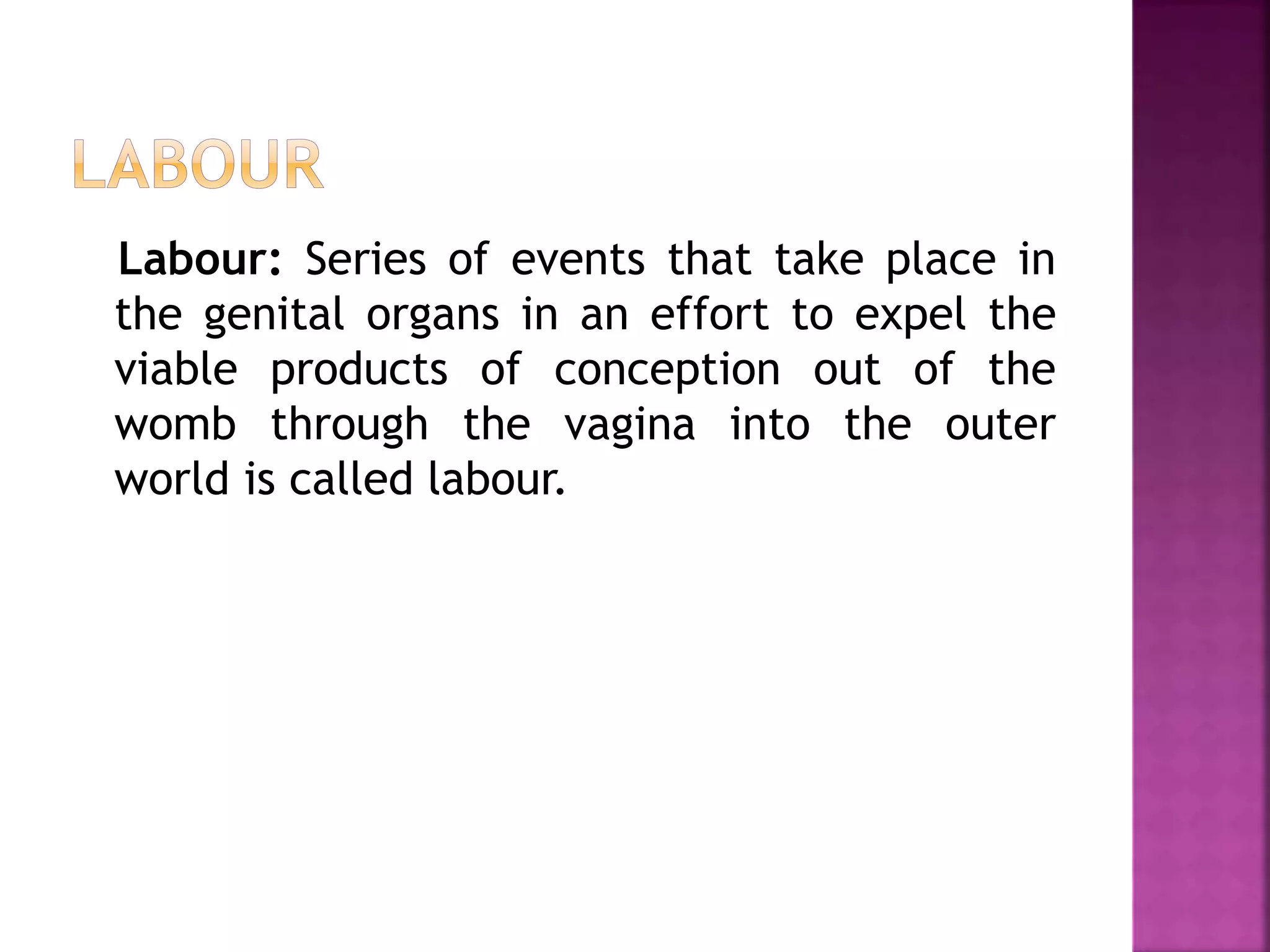 Physiology and causes of labour | PPTX