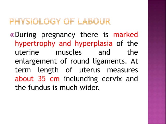Physiology and causes of labour | PPTX