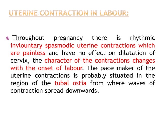 Physiology and causes of labour | PPTX