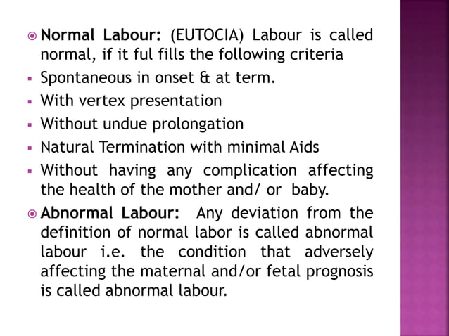 Physiology and causes of labour | PPTX