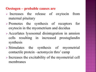 Physiology and causes of labour | PPTX