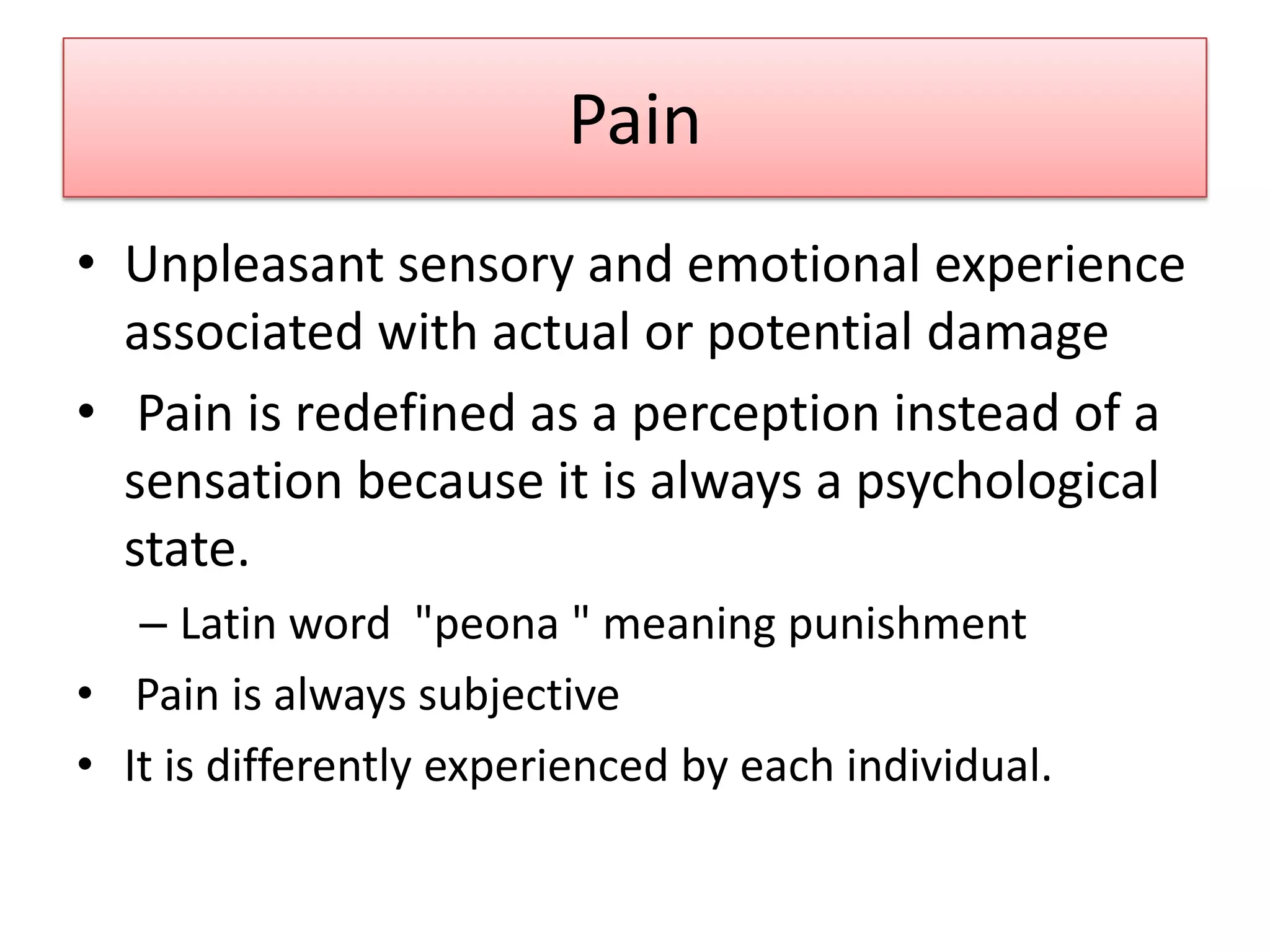 Physiology and pharmacology of pain | PPTX