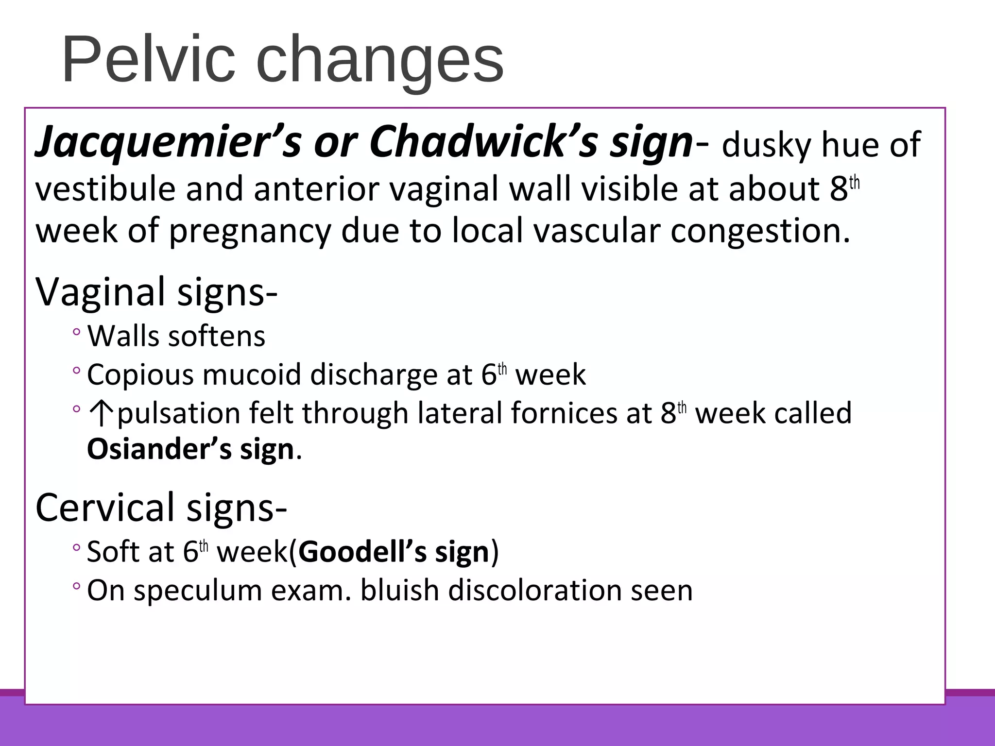 Physiology and Signs of Pregnancy | PPT