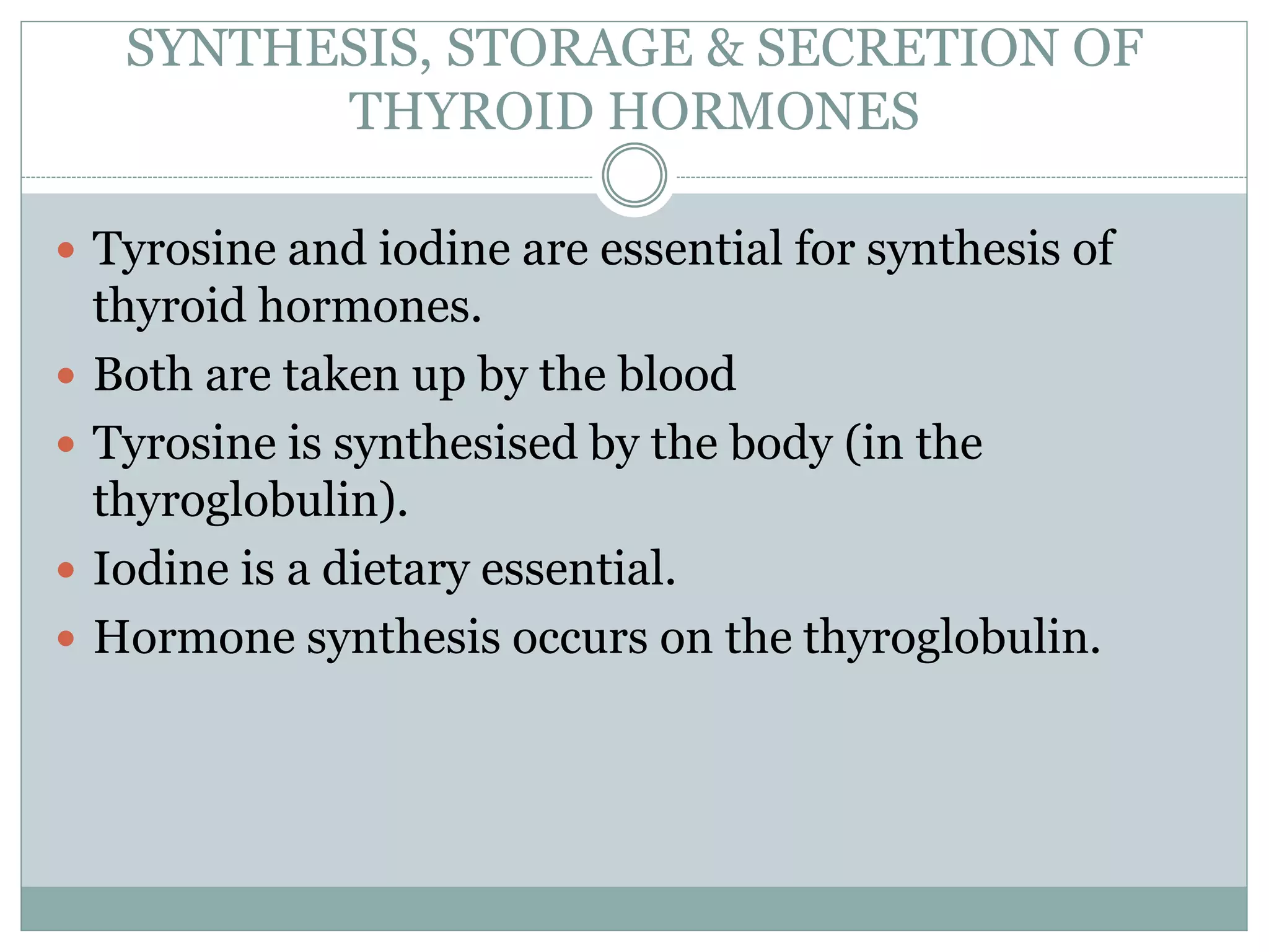PHYSIOLOGY OF THE THYROID GLAND | PPTX