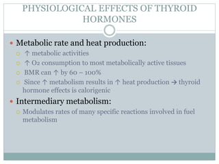 PHYSIOLOGY OF THE THYROID GLAND | PPTX