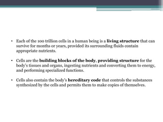 the cell and its functions | PPT