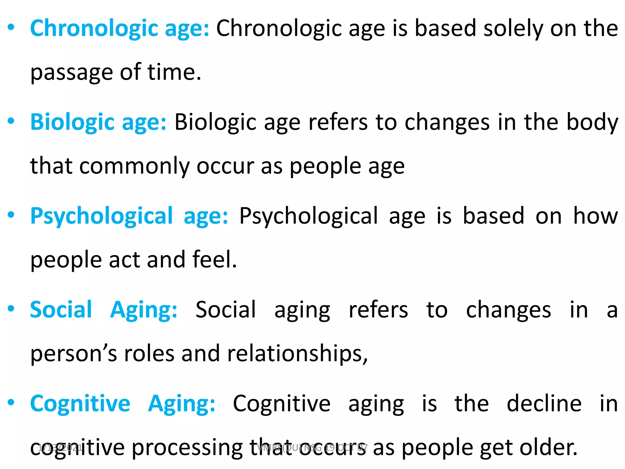 PHYSIOLOGY OF AGING PROCESS | PPTX
