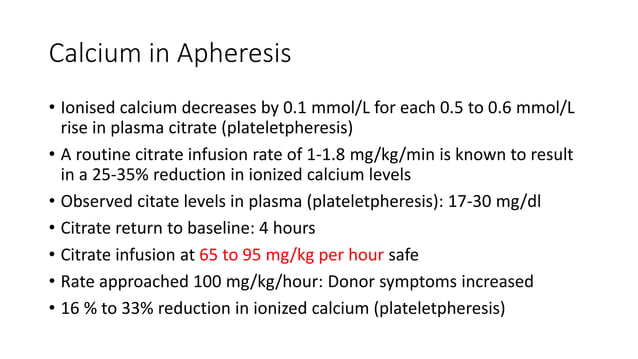 Physiology of Apheresis in blood donors and patients | PPTX