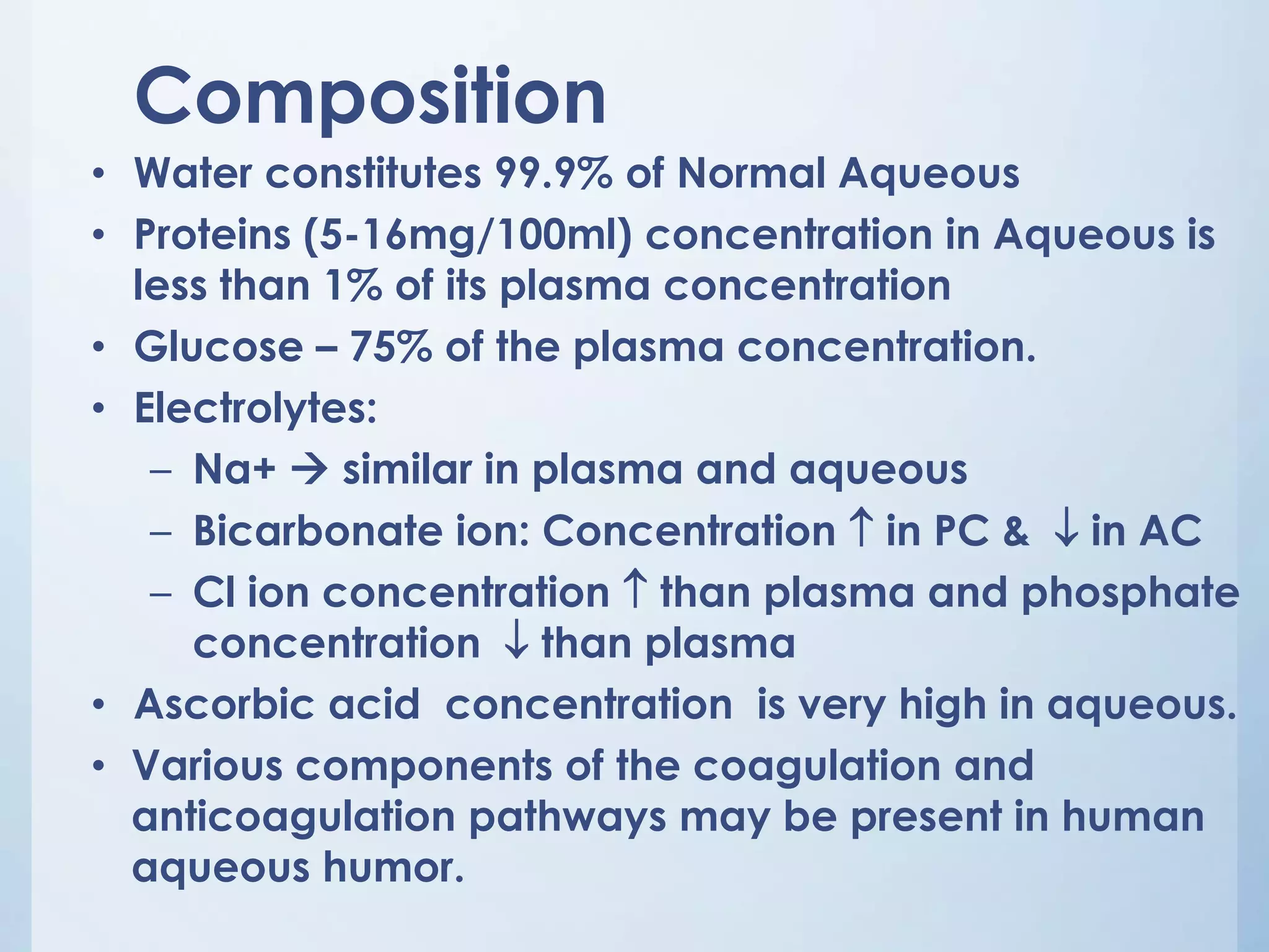 Physiology of aqueous humor | PPTX