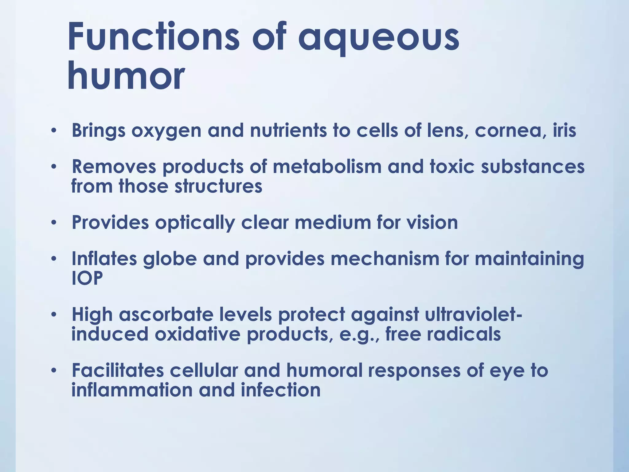 Physiology of aqueous humor | PPTX