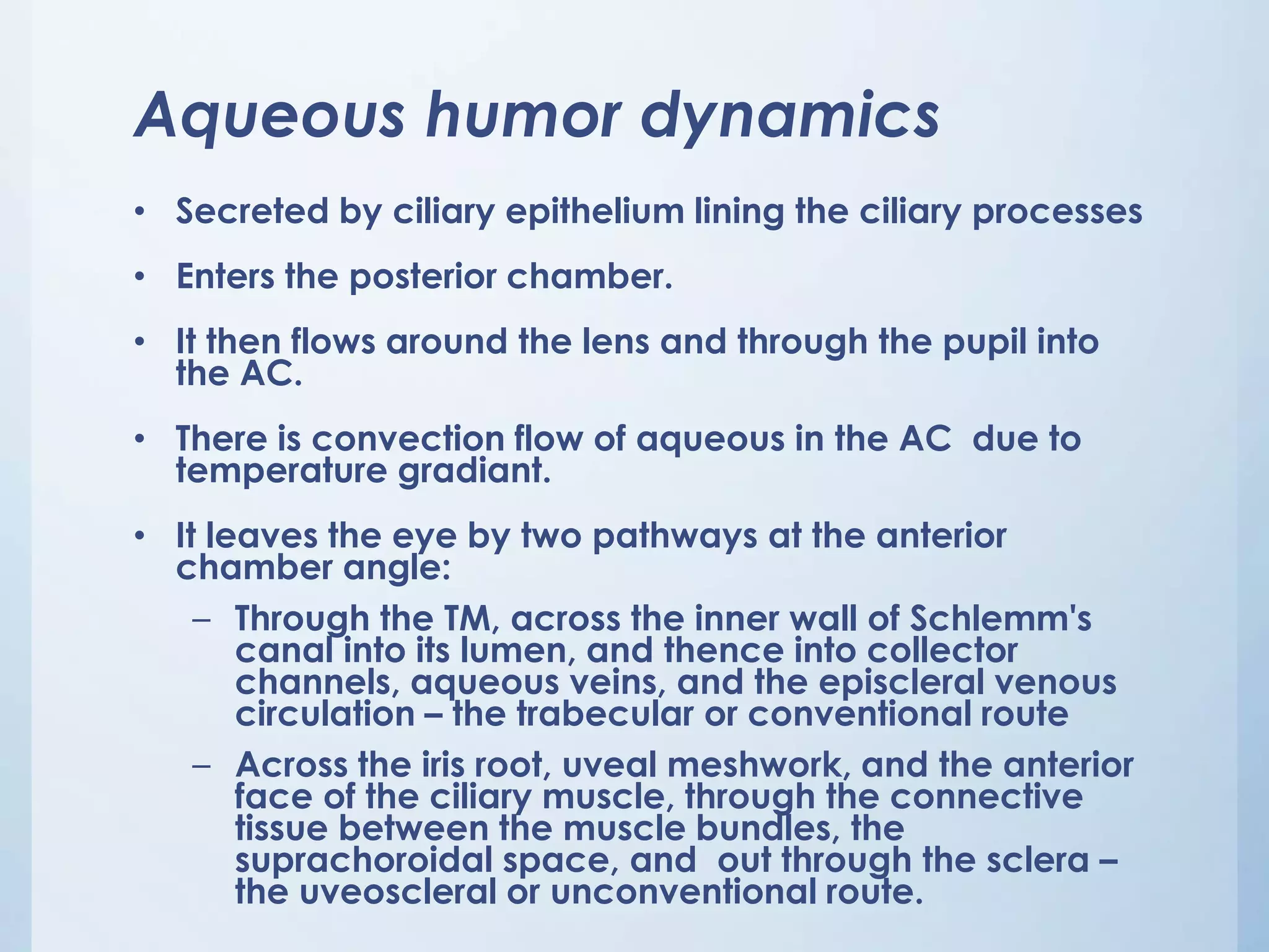 Physiology of aqueous humor | PPTX