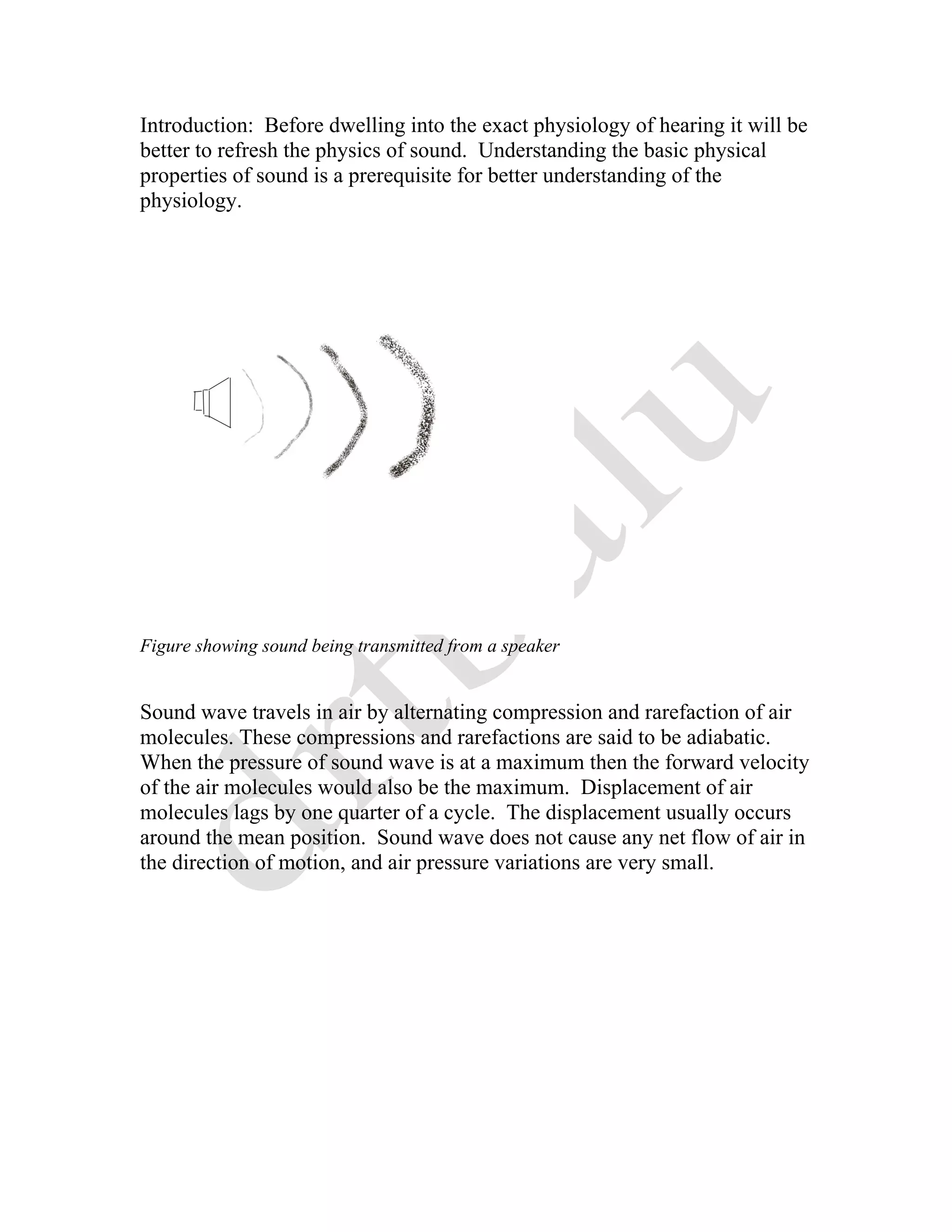 Physiology of auditory system | PDF