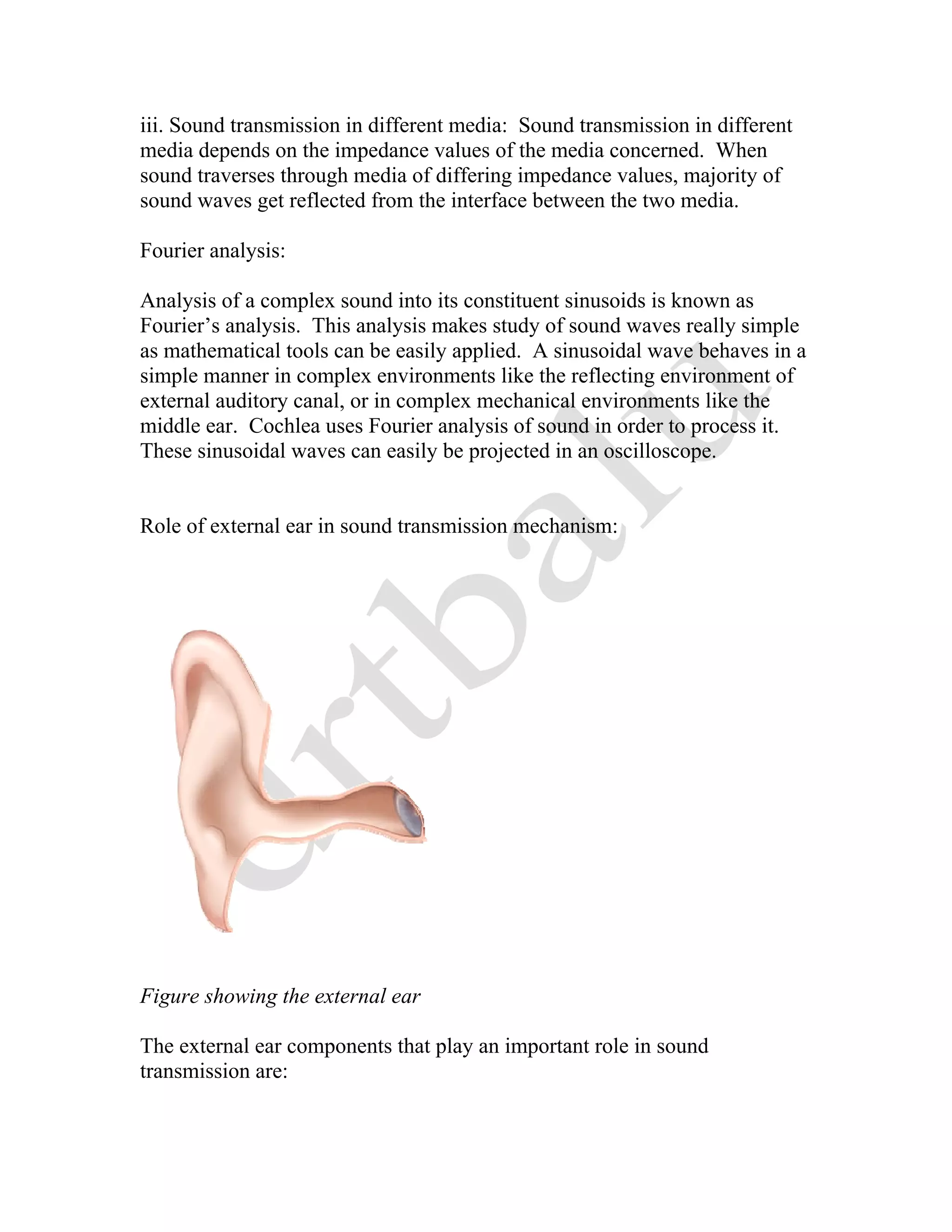 Physiology of auditory system | PDF