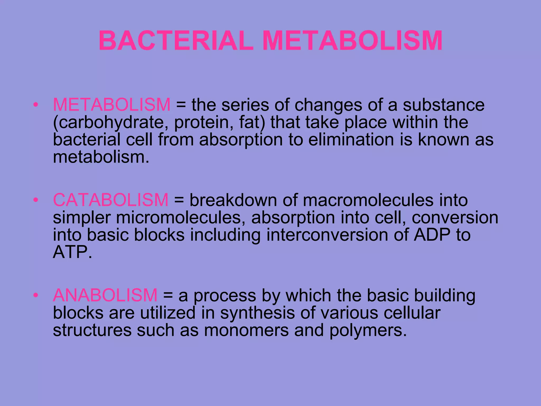 Physiology of bacteria | PPTX