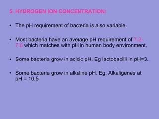 Physiology of bacteria | PPTX