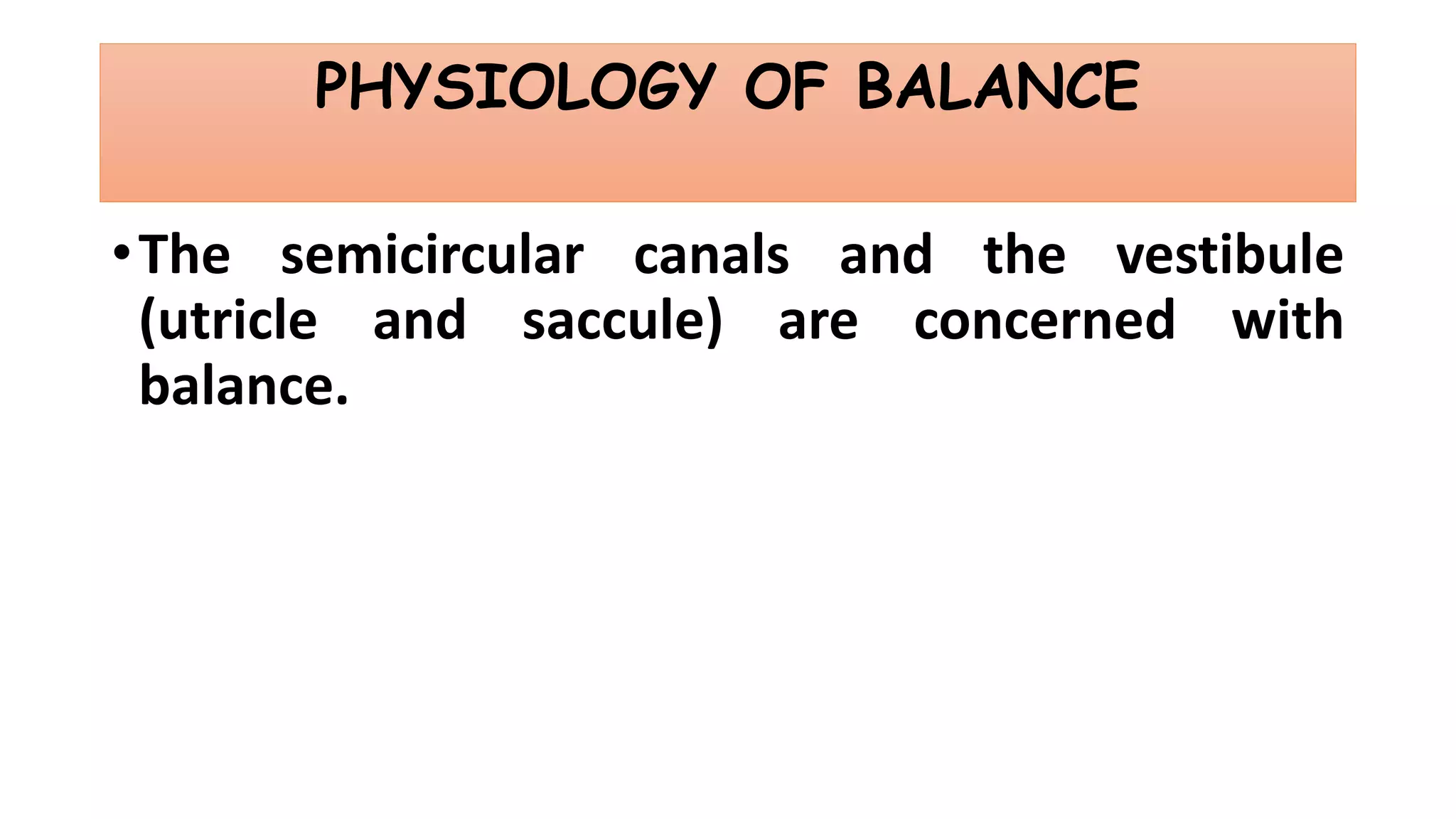 Physiology of balance | PPTX