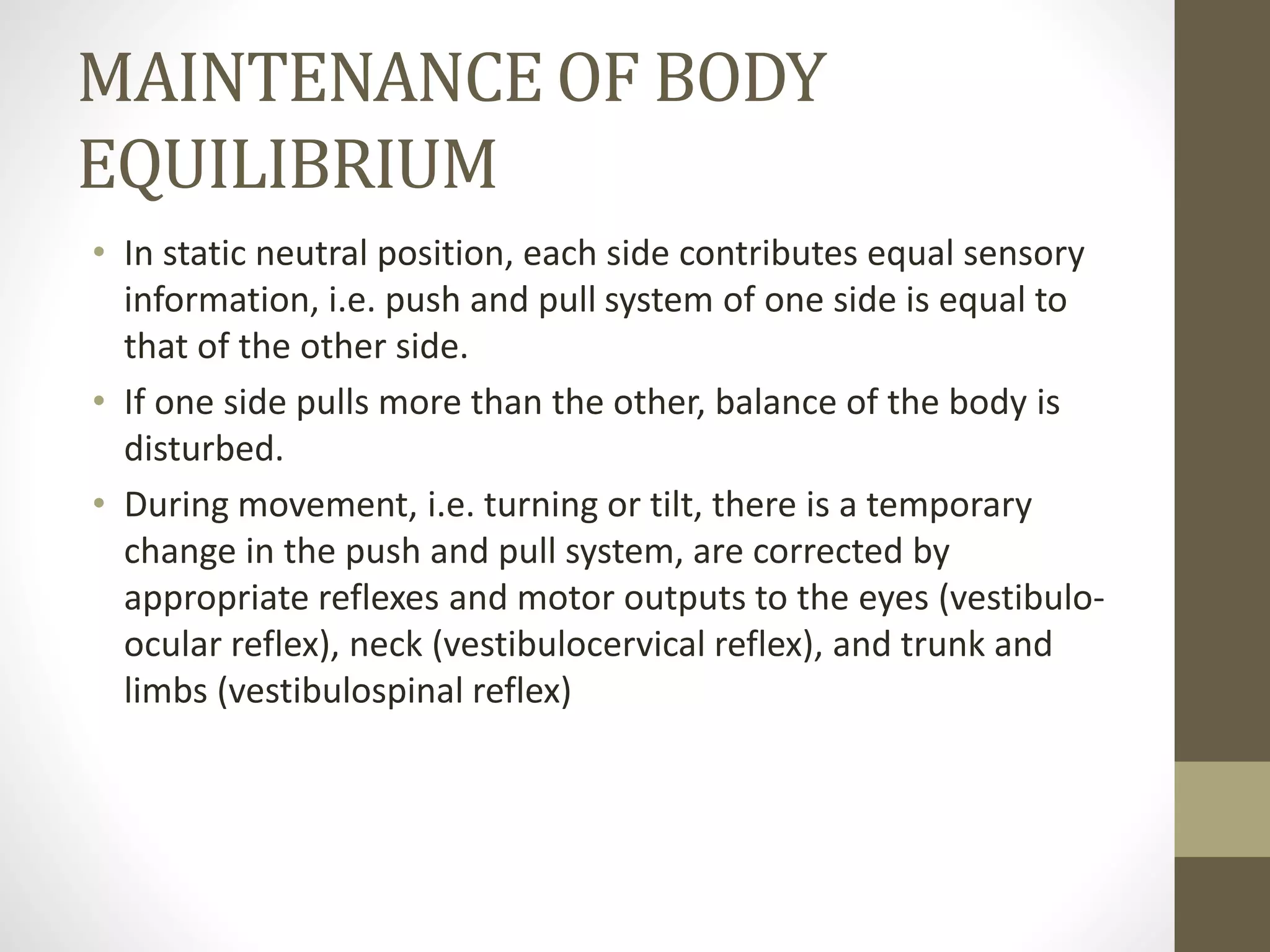 Physiology of balance | PPTX