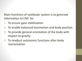 Physiology of balance | PPTX