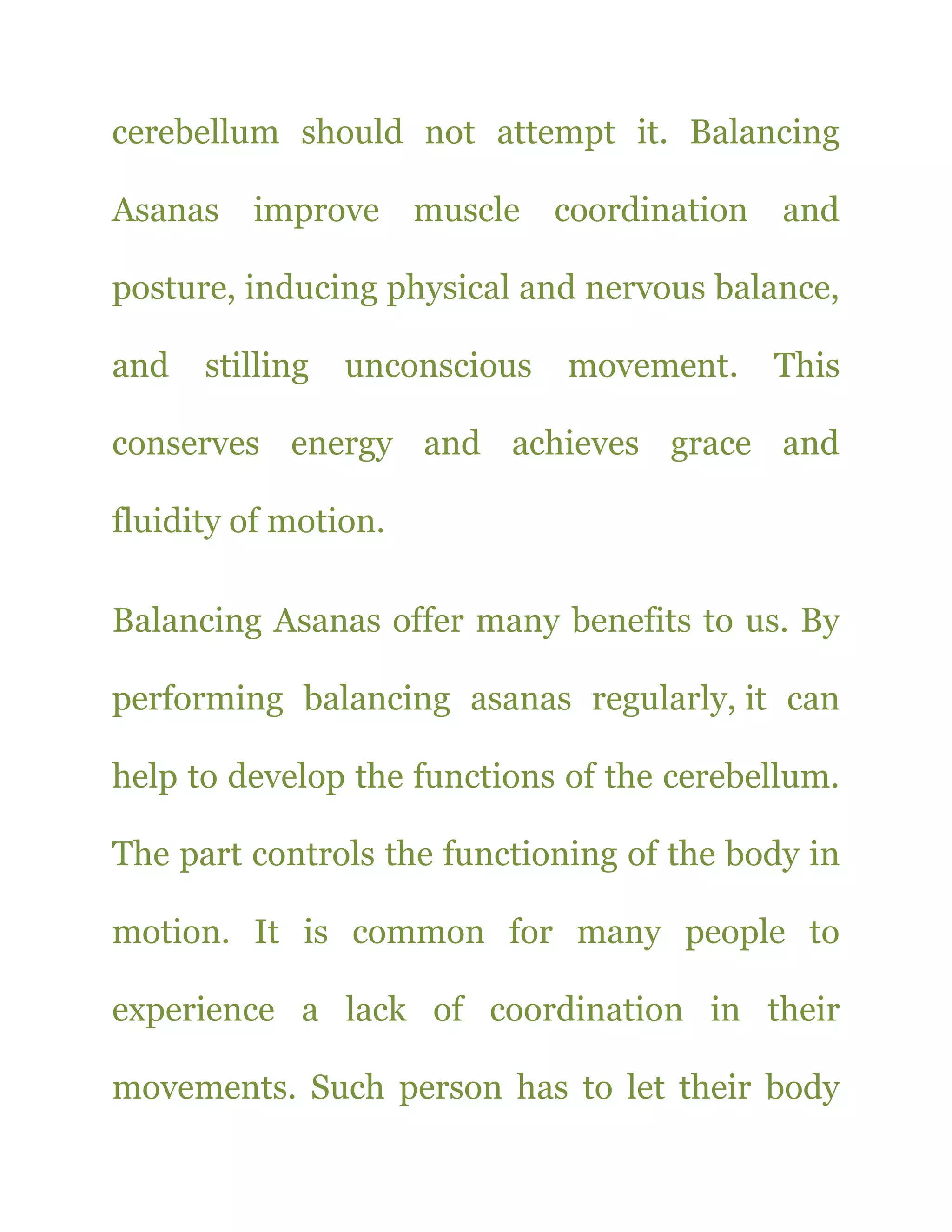 Physiology of balancing asanas | PDF